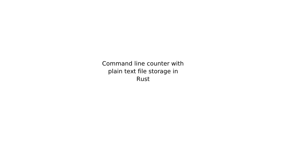 Command line counter with plain text file storage in Rust