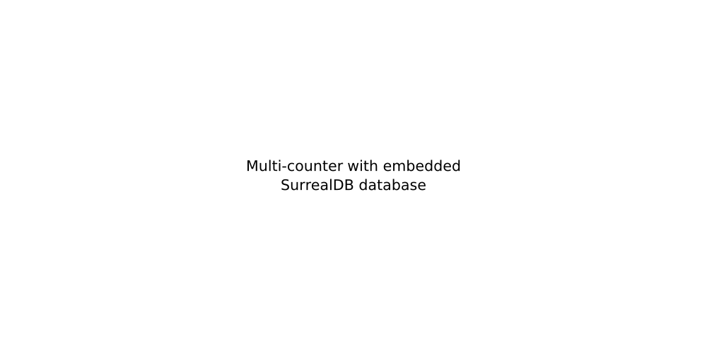 Multi-counter with embedded SurrealDB database